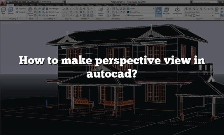 How to make perspective view in autocad?