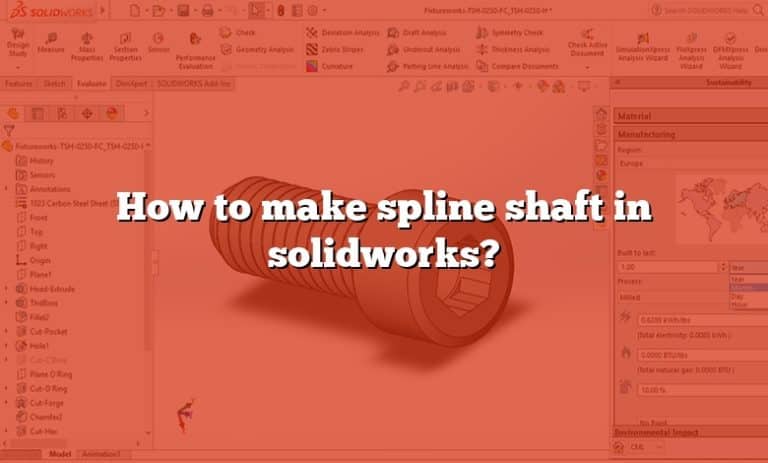 How to make spline shaft in solidworks?