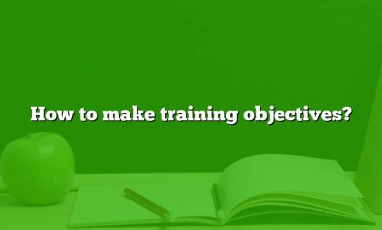 How to make training objectives?