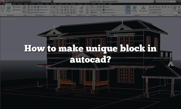 How to make unique block in autocad?