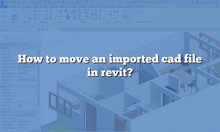 How to move an imported cad file in revit?