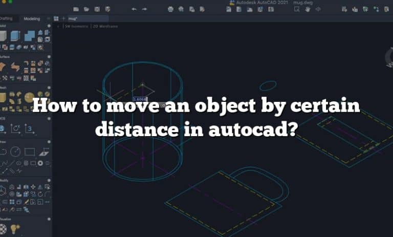 How to move an object by certain distance in autocad?