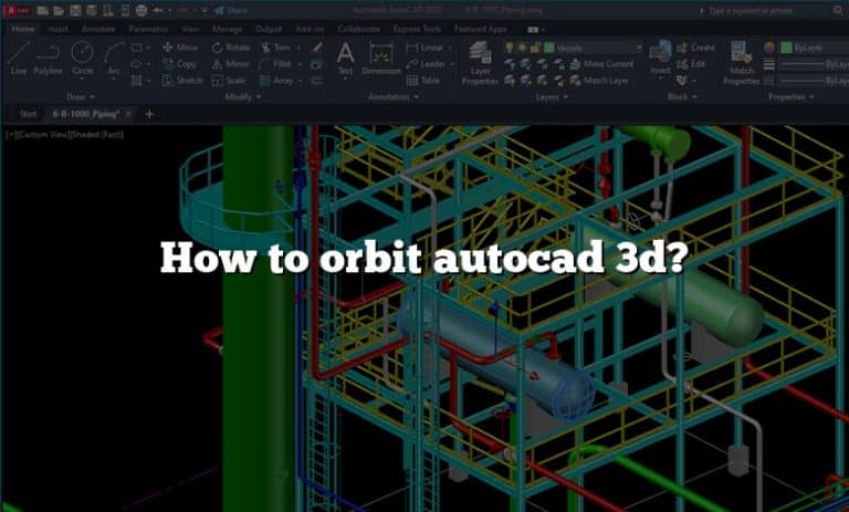 How to orbit autocad 3d?