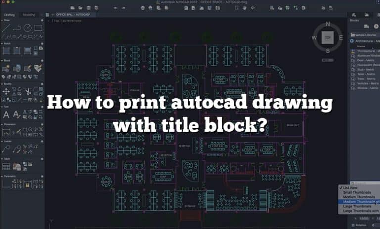 How to print autocad drawing with title block?