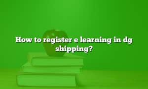 How to register e learning in dg shipping?