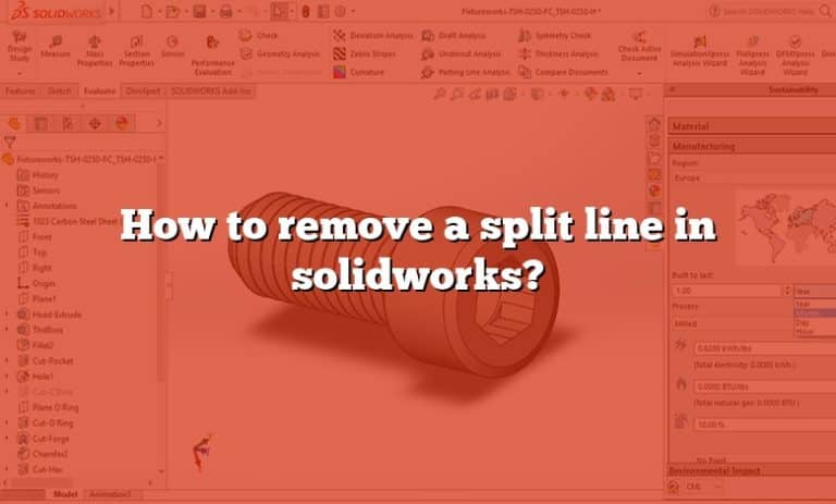 How to remove a split line in solidworks?