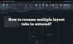 How to rename multiple layout tabs in autocad?