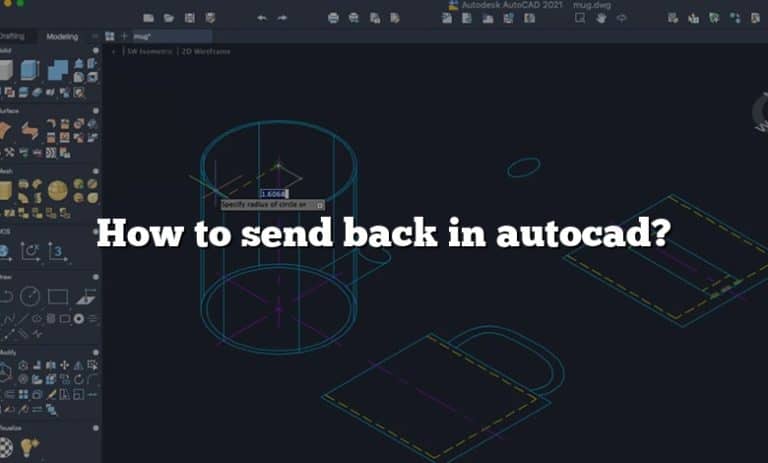 How to send back in autocad?