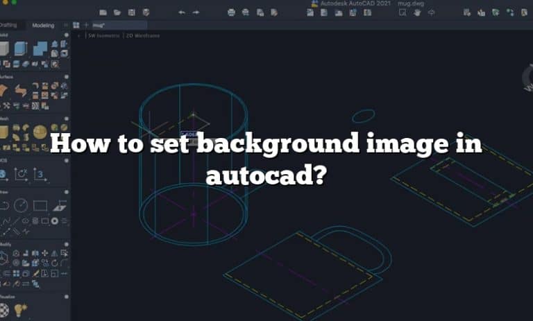 How to set background image in autocad?