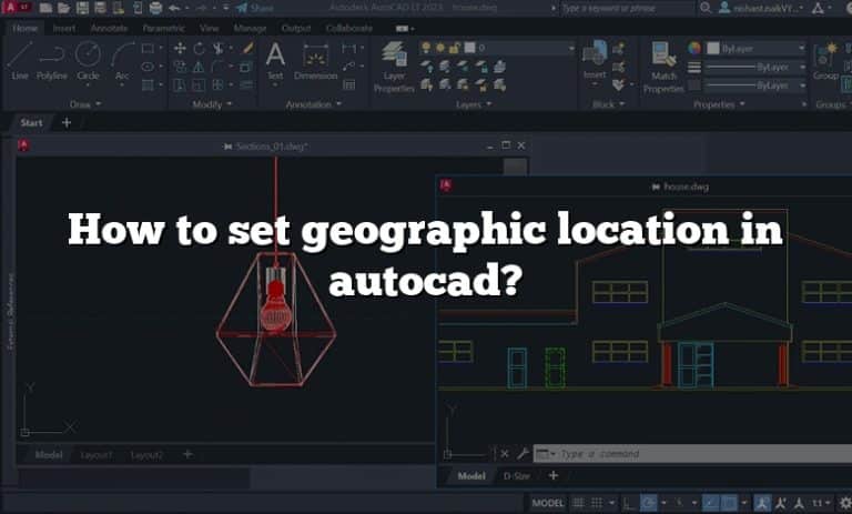 How to set geographic location in autocad?