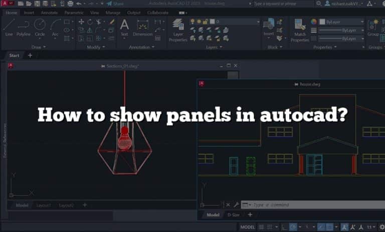 How to show panels in autocad?