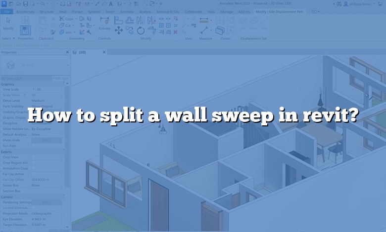 How to split a wall sweep in revit?
