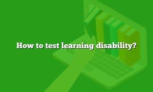How to test learning disability?