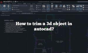 How to trim a 3d object in autocad?