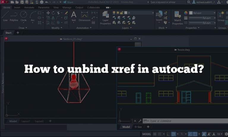 How to unbind xref in autocad?
