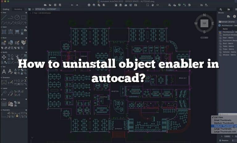 How to uninstall object enabler in autocad?