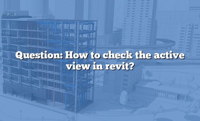 Question: How to check the active view in revit?