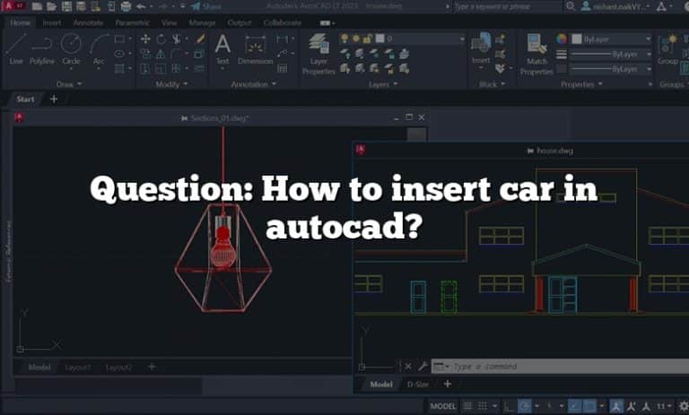 Question: How to insert car in autocad?