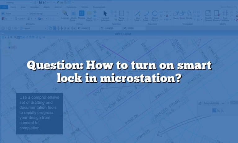 Question: How to turn on smart lock in microstation?