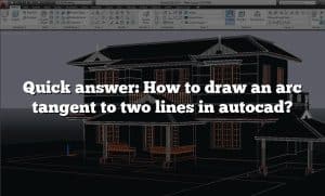 Quick answer: How to draw an arc tangent to two lines in autocad?