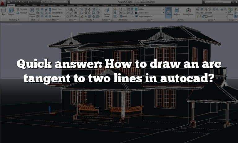 Quick answer: How to draw an arc tangent to two lines in autocad?
