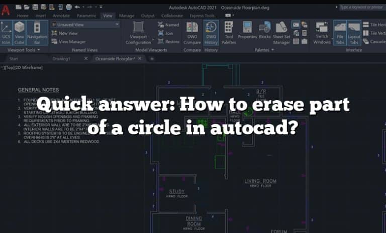 Quick answer: How to erase part of a circle in autocad?