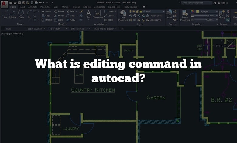 What is editing command in autocad?