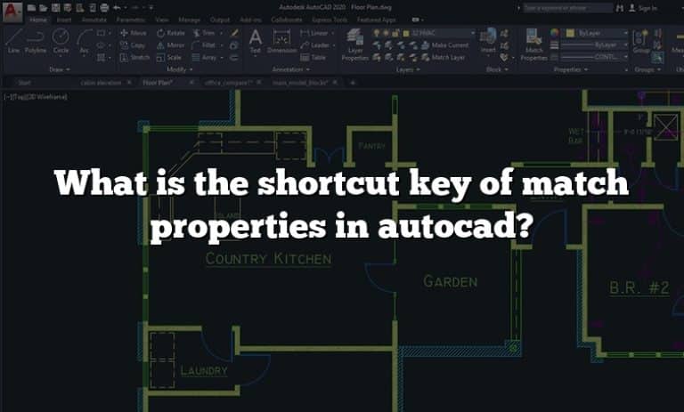 What is the shortcut key of match properties in autocad?