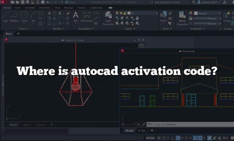 Where is autocad activation code?