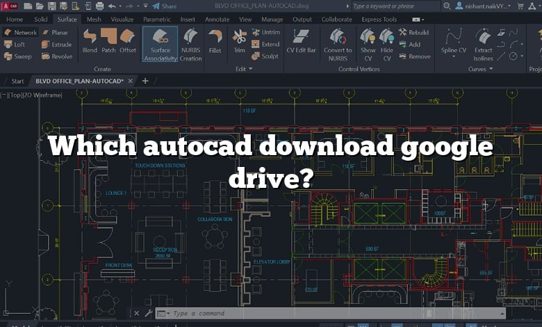 Which autocad download google drive?