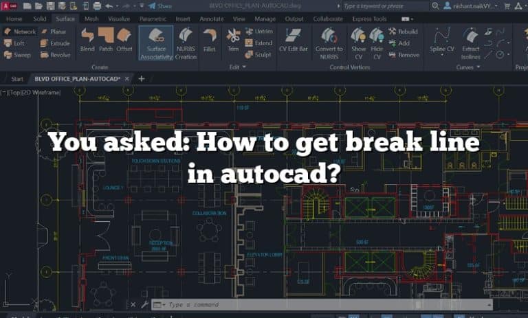 You asked: How to get break line in autocad?